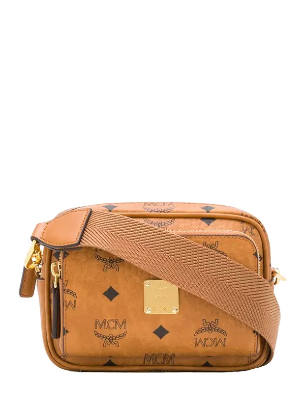 Mcm Visetos Crossbody Bag - Brown