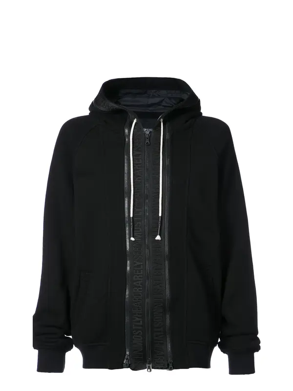 MOSTLY HEARD RARELY SEEN Zip Front Hoodie - Black