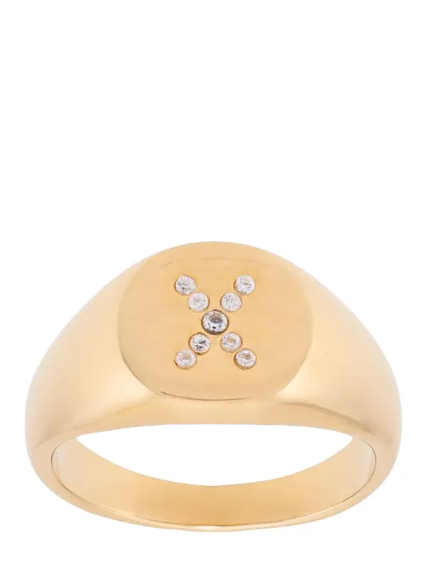 NIALAYA JEWELRY Year Anniversary Collection Signet Ring - Gold