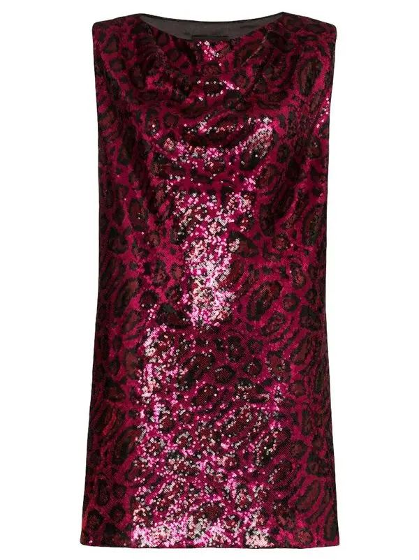 RtA Stevie Sequin Mini Dress - Red