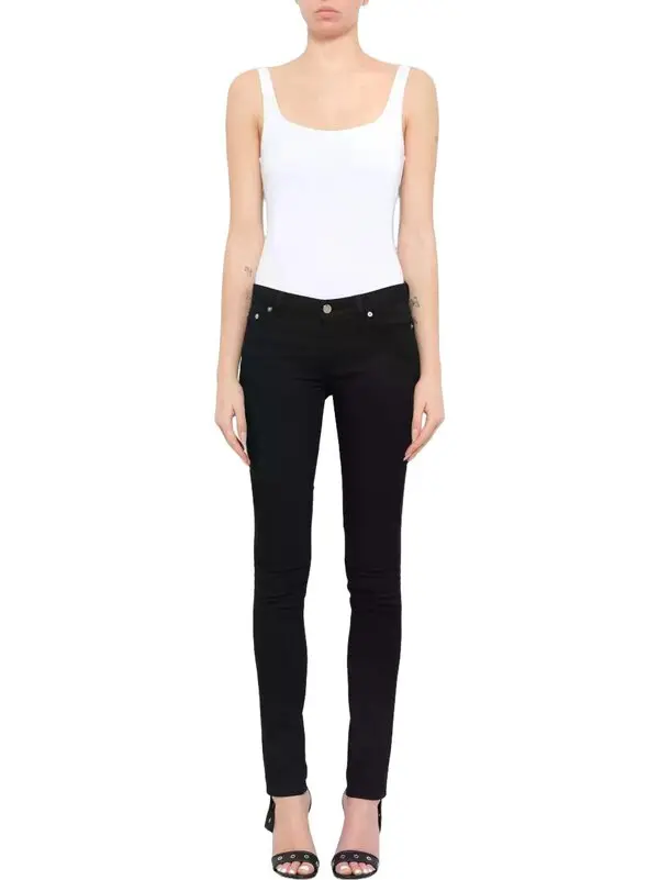 Givenchy Cotton Blend Star Motif Skinny Jeans - Black