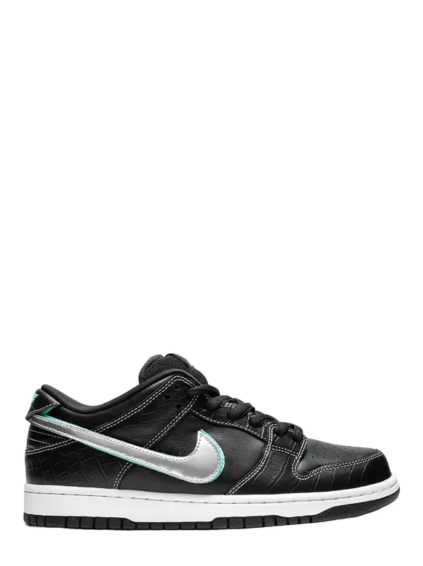 Nike Dunk Low Pro Og Qs Diamond Sneakers - Black