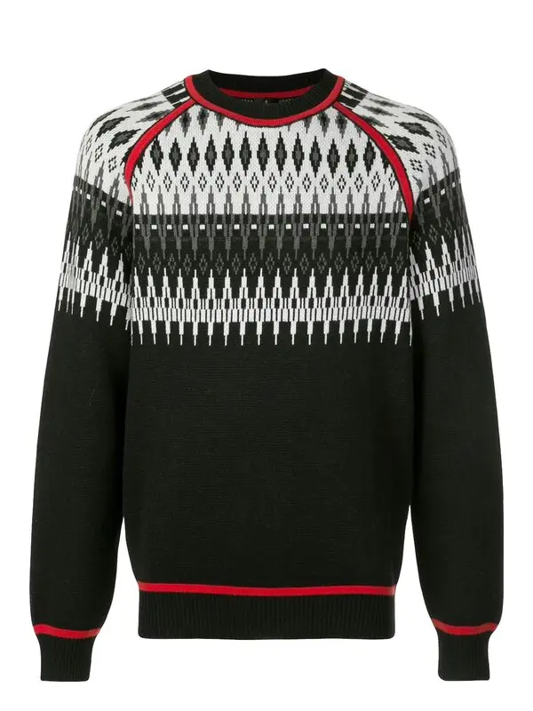 COUNTY OF MILAN Norwegian Intarsia Jumper - White