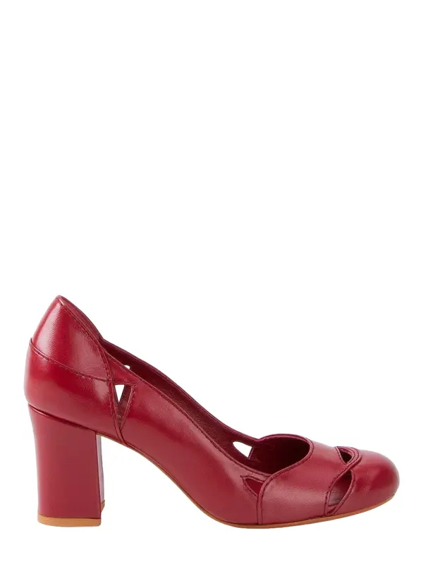 STUDIO CHOFAKIAN Chunky Heel Pumps - Red