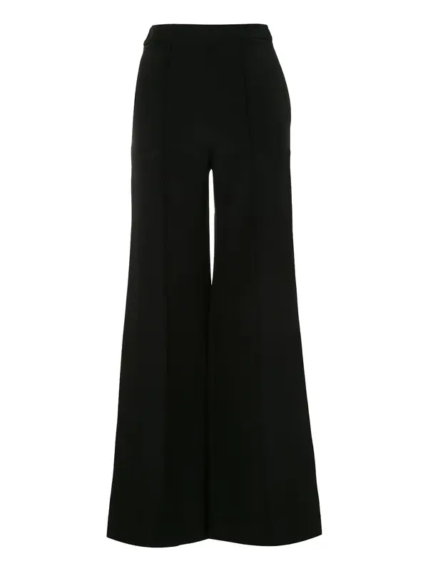 MACGRAW Peacock Wide-leg Trousers - Black