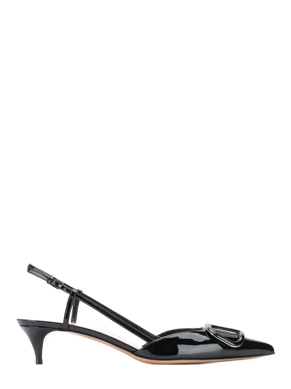Valentino Garavani 40mm Vlogo Signature Slingback Pumps - Black