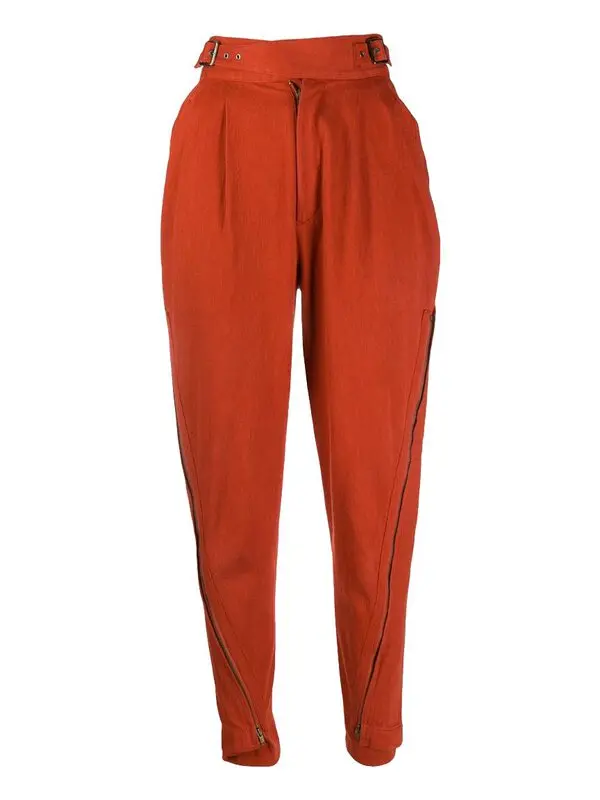 Issey Miyake 1980s High-waist Trousers - Orange
