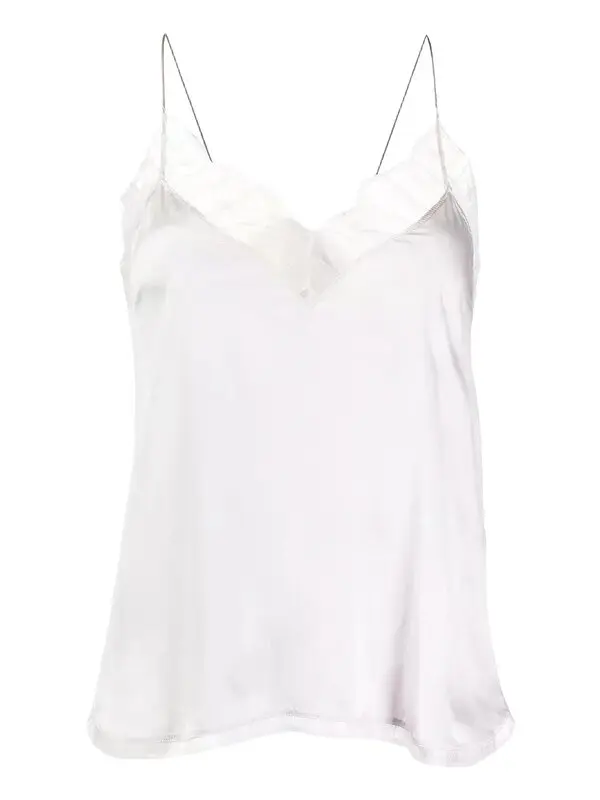 IRO PARIS Tulle Trim Camisole - White