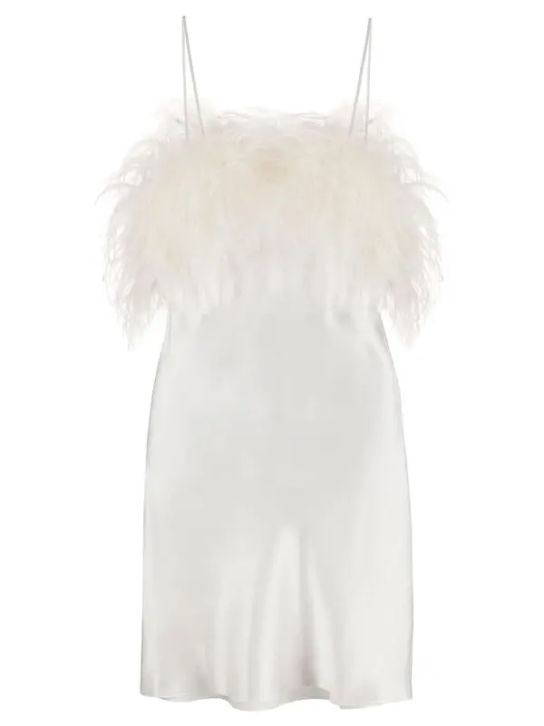 GILDA & PEARL Camille Satin Slip Dress - White