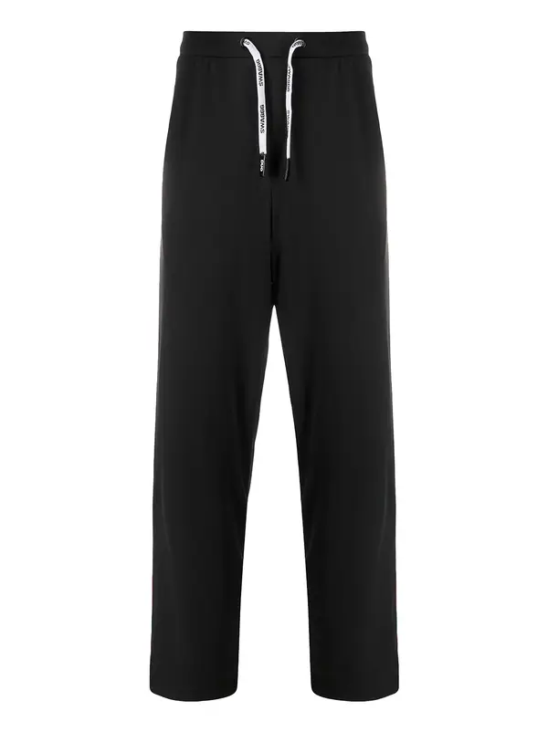 DUOLTD Stripe Detail Long Jogging Pants - Black