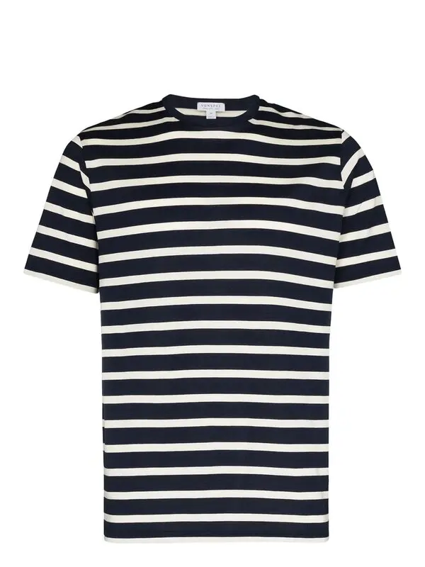 Sunspel Breton-stripe T-shirt - Blue