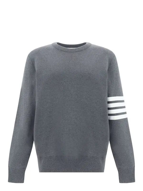 Thom Browne 4-bar Milano Stitch Pullover - Grey