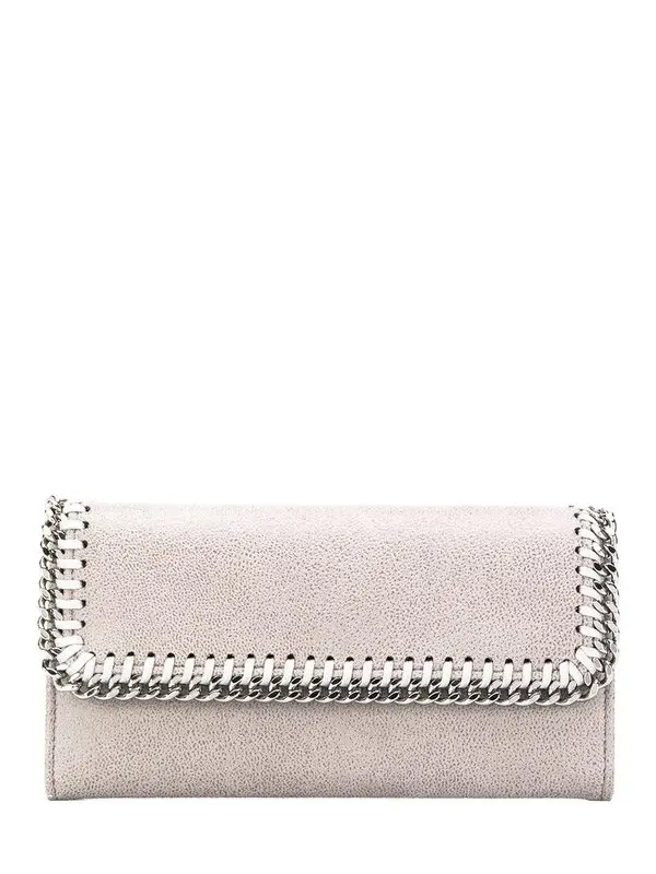 Stella McCartney Falabella Chain-trim Wallet - Grey