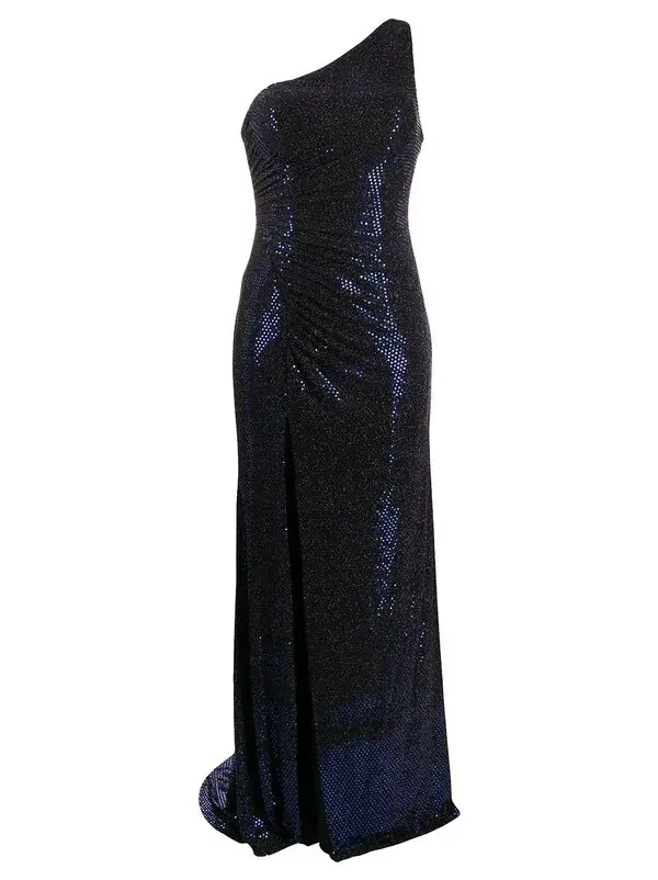 BLANCA VITA One-shoulder Sequin Gown - Blue