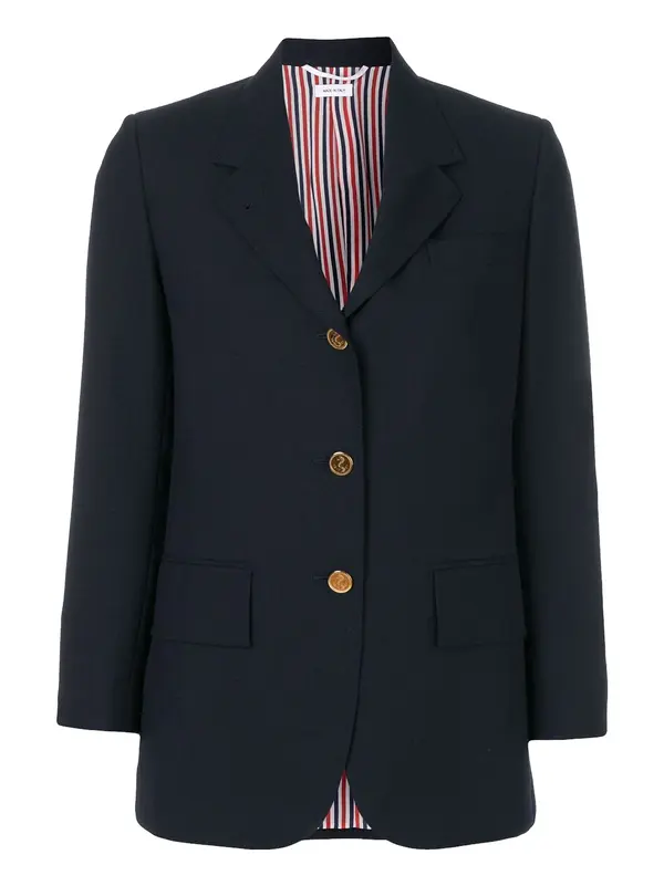 Thom Browne Wide Lapel Sport Coat - Blue