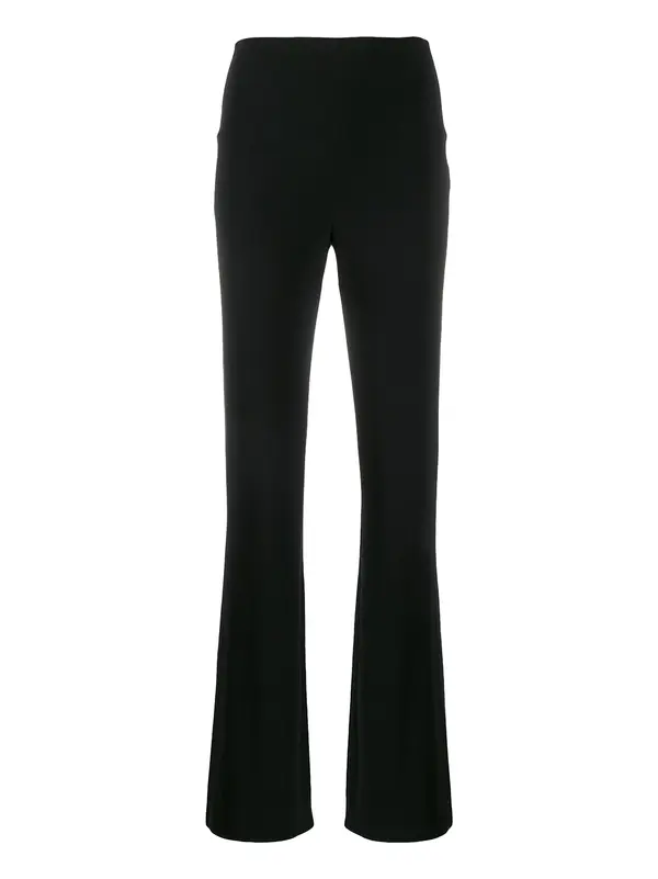 Norma Kamali High Waisted Straight-leg Trousers - Black