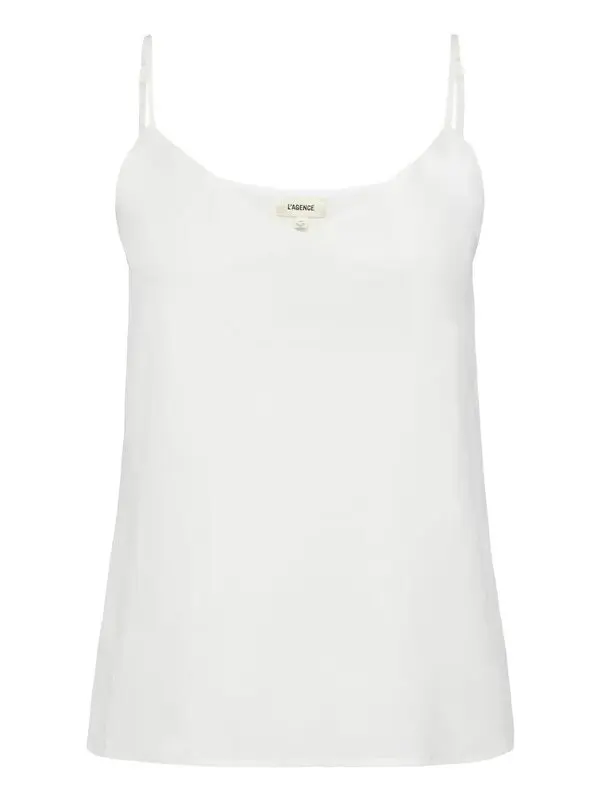 L'Agence V-neck Top - White