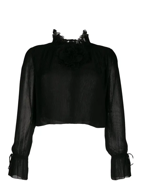 Marco De Vincenzo Georgette Blouse - Black