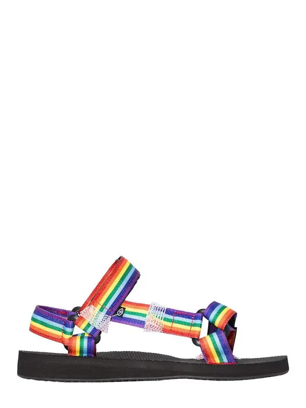 ARIZONA LOVE Rainbow Trekky Ribbon Sandals - Black