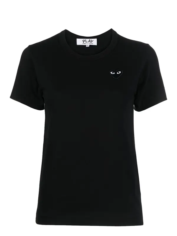 Play Comme Des Garcon Heart Logo T-shirt - Black