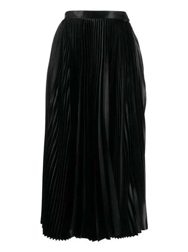Comme Des Garçons 1992's Pleated Midi Skirt - Black