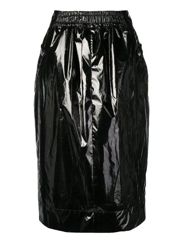 Kwaidan Editions Varnished Midi Skirt - Black