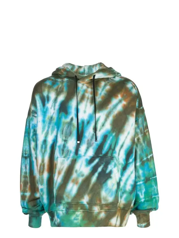 Amiri Tie-dye Oversized Hoodie - Green