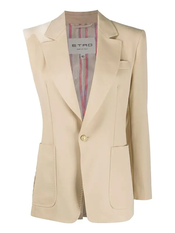 Etro Single-breasted Tailored Blazer - Neutrals