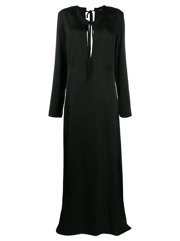 ANN DEMEULEMEESTER Long Sleeve Maxi Dress - Black