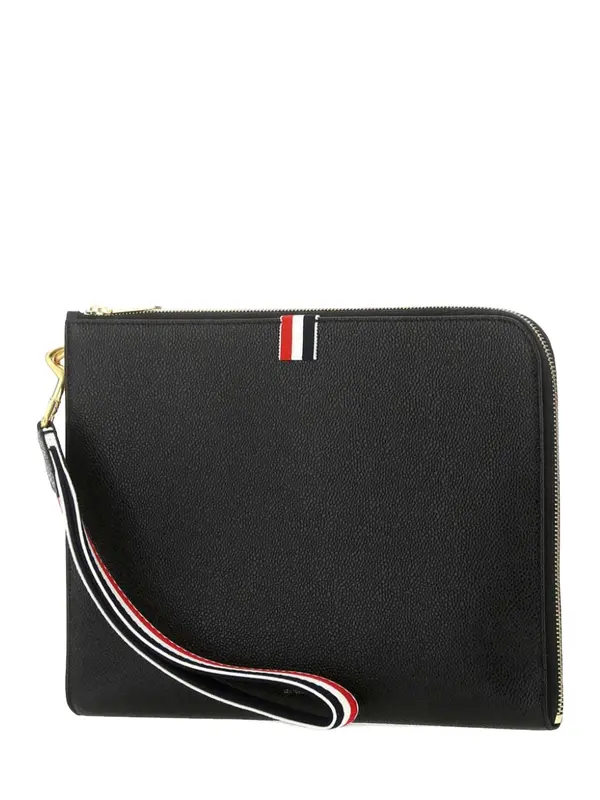 Thom Browne Rwb-strap Gusset Clutch - Black