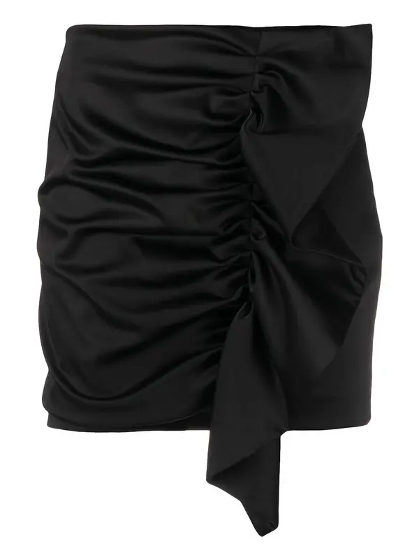 P.a.r.o.s.h Alice Ruffled Mini Skirt - Black