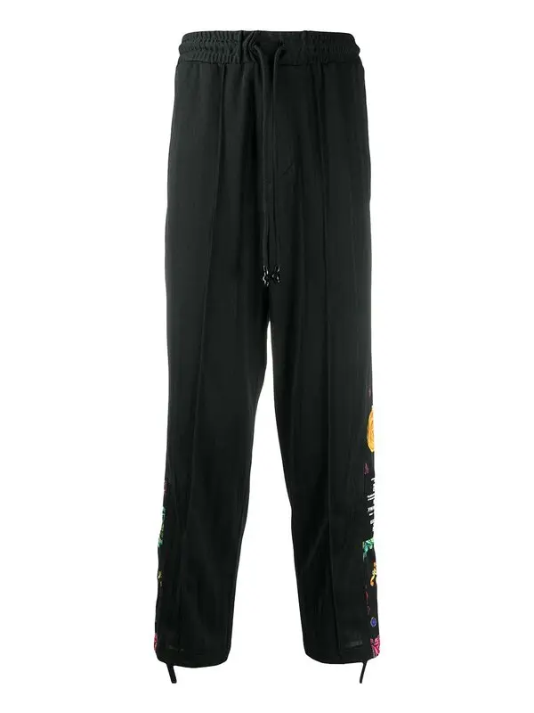 Versace Baroque Print Detailed Track Pants - Black