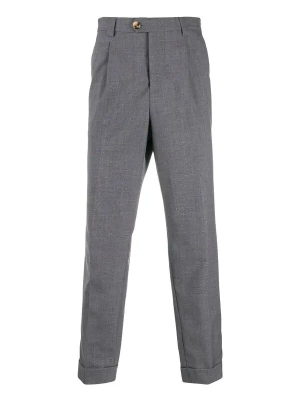 Brunello Cucinelli Straight Tailored Trousers - Grey