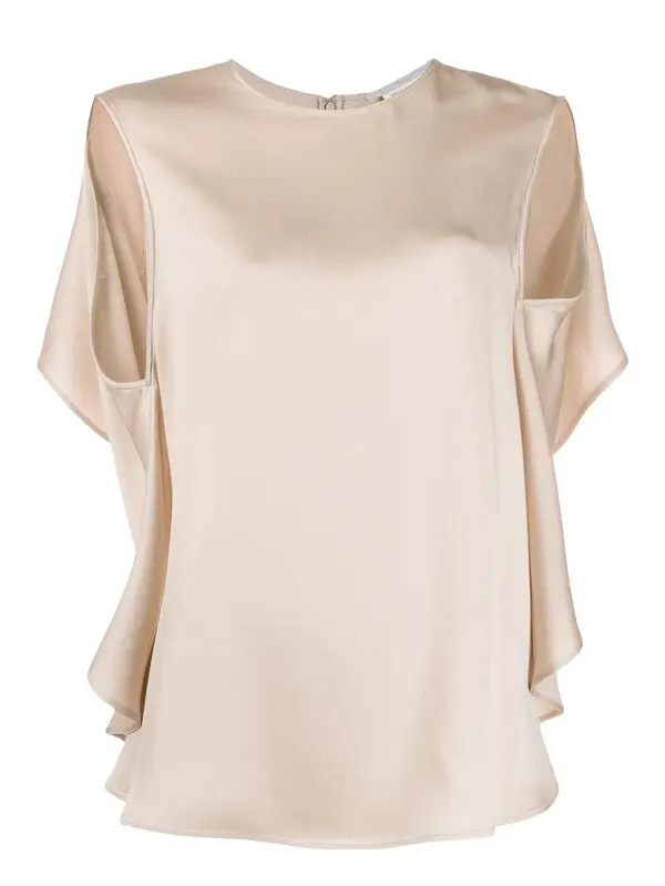 Stella McCartney Open Back Draped Blouse - Neutrals