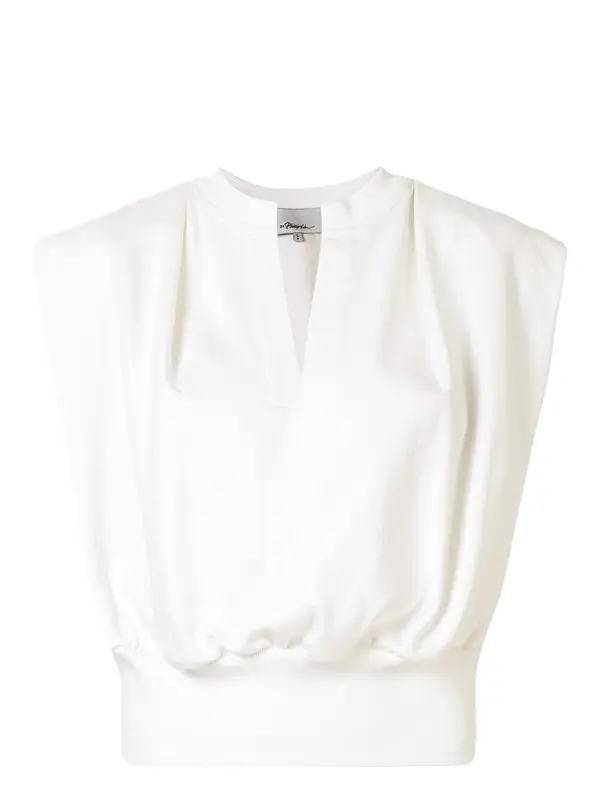 3.1 Phillip Lim French Terry Sleeveless Top - White