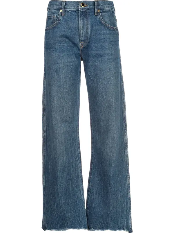Khaite The Kerrie Mid-rise Jeans - Blue
