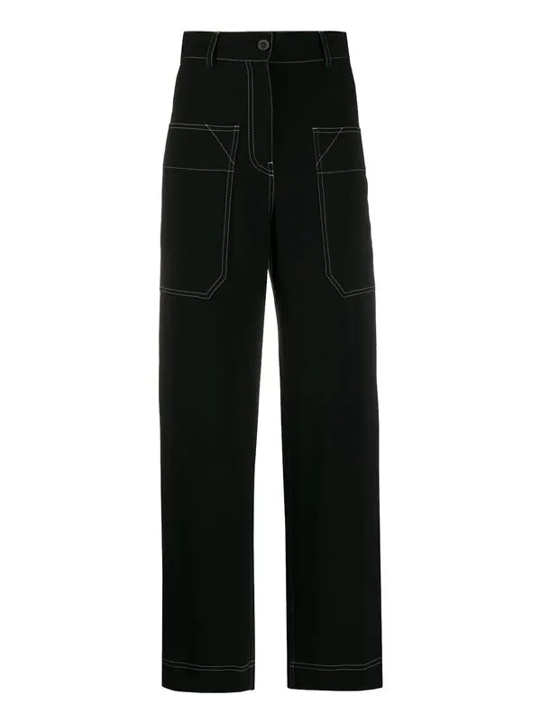 Alberto Biani Straight-leg Trousers - Black