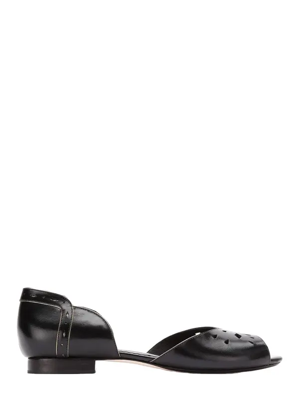 STUDIO CHOFAKIAN Leather Ballerinas - Black