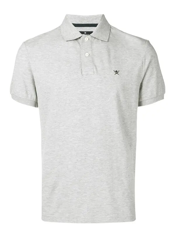 HACKETT Embroidered Logo Polo T-shirt - Grey