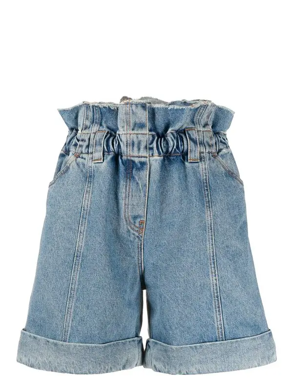 Philosophy Di Lorenzo Serafini Paperbag Denim Shorts - Blue