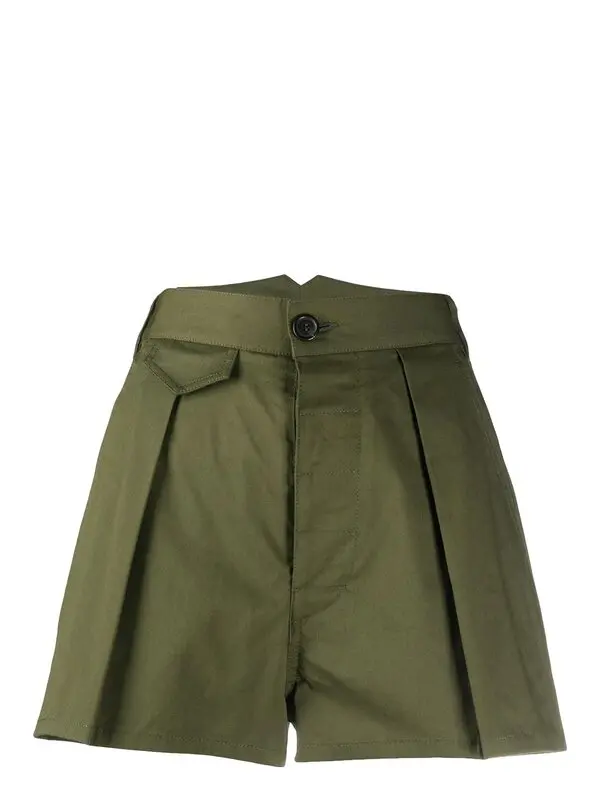 Dsquared2 High-rise Pleated Shorts - Green