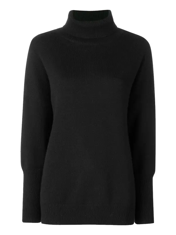 Chinti & Parker Relaxed Cashmere Polo - Black