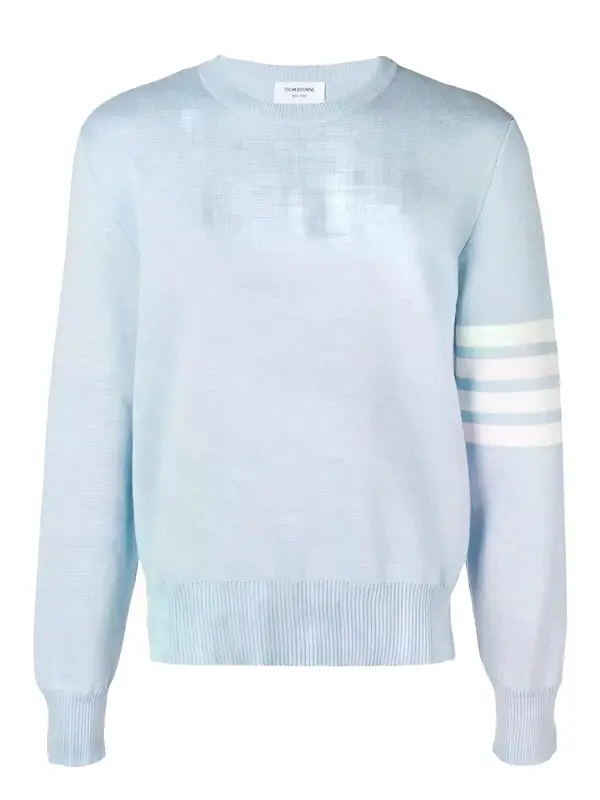 Thom Browne 4-bar Crewneck Sweater - Blue
