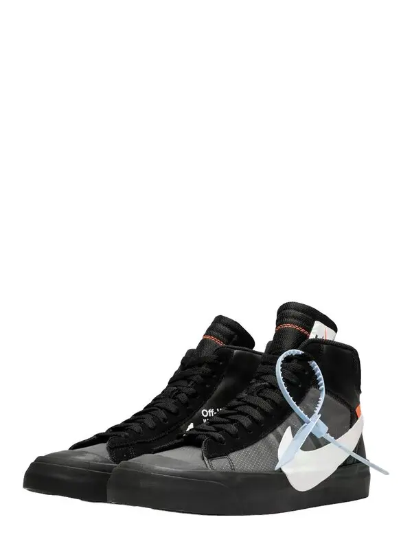 Nike X Off White The : Blazer Mid Grim Reaper Sneakers - Black