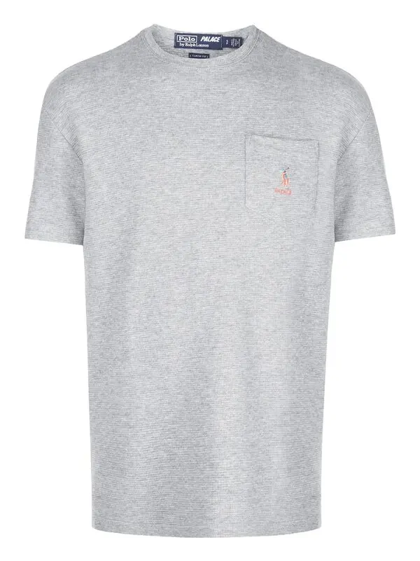 PALACE X Ralph Lauren Waffle Pocket Tee - Grey