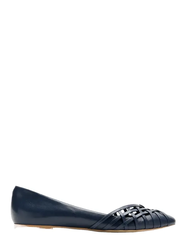 STUDIO CHOFAKIAN Victoria Leather Ballerinas - Blue
