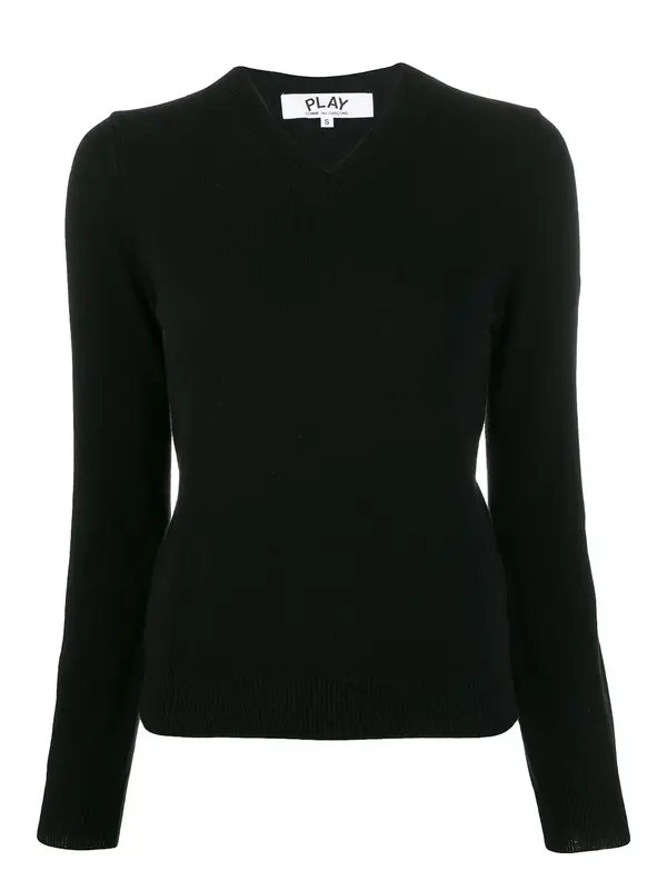 Play Comme Des Garcon Classic Knit Sweater - Black