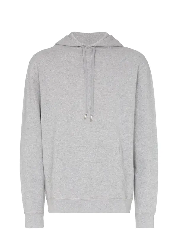 Sunspel Overhead Loopback Hoodie - Grey