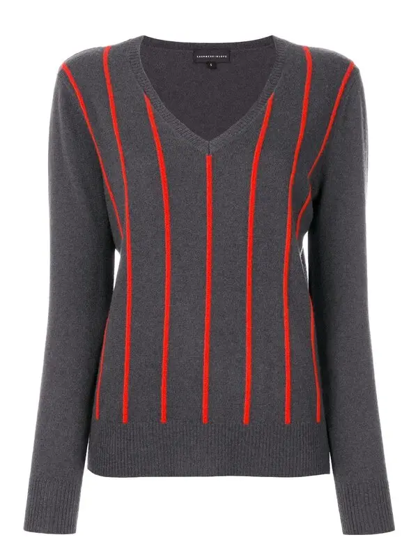 Cashmere In Love Sanem Striped Jumper - Grey