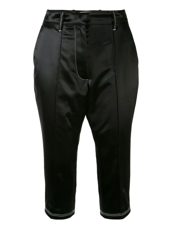 MARINE SERRE Tailored Cropped Trousers - Black